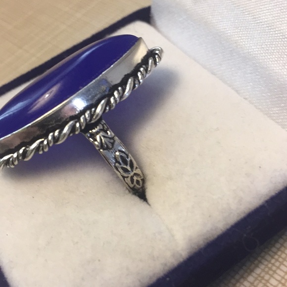 Jewelry | Astonishing Blue Agate Artisan Ring | Poshmark